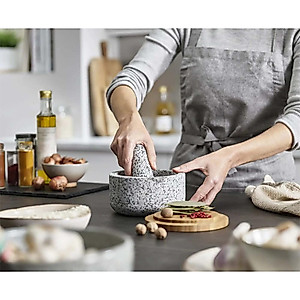 Joseph Joseph Dash™ Pestle & Mortar Set with Bamboo Lid,Gray