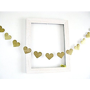 My lifestyle 4-Pack,Glitter Gold Heart Garland, Twinkle Star Garland Christmas Garland, Party Garland, Party Decoration,Home Decor,Christmas Decor, Gold Baby Shower (4 inch in Diameter, 13 Feet)