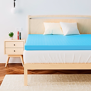 Airensky 2 Inch Twin XL(39"x80") Gel Memory Foam Mattress Topper,Cooling Gel Infused Mattress Pad Mattress Topper for Pressure Relief Back Pain,CertiPUR-US Certified