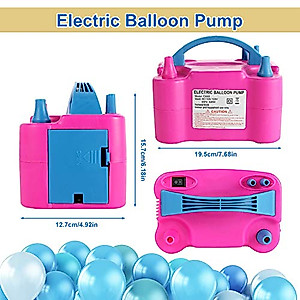 Gresus Electric Balloon Pump,110V 600W Portable Dual Nozzle Quick-Fill Balloon Inflator/Blower for Party Decoration