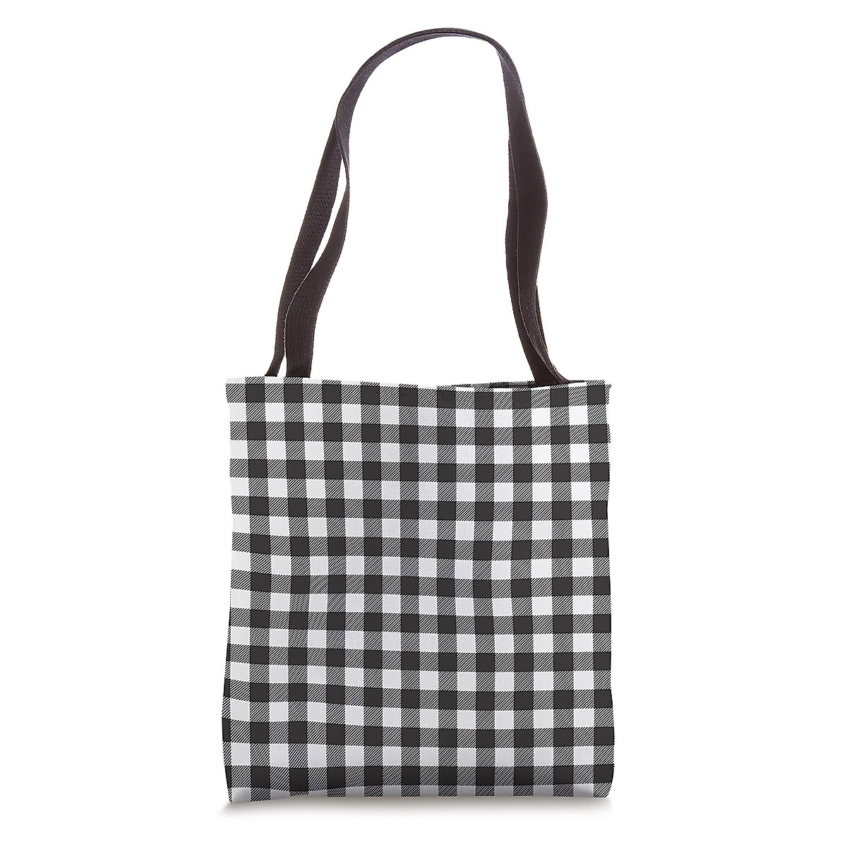 Buffalo Plaid Black and White Plaid, Black and White Check Tote Bag