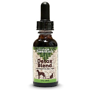 Animal Essentials Detox Blend - Liver Support for Dogs & Cats, Liver Supplement, Herbal Formula, Organic Human Grade Herbs, Veterinarian Recommended, Animal Wellness Tonics - 1 Fl Oz