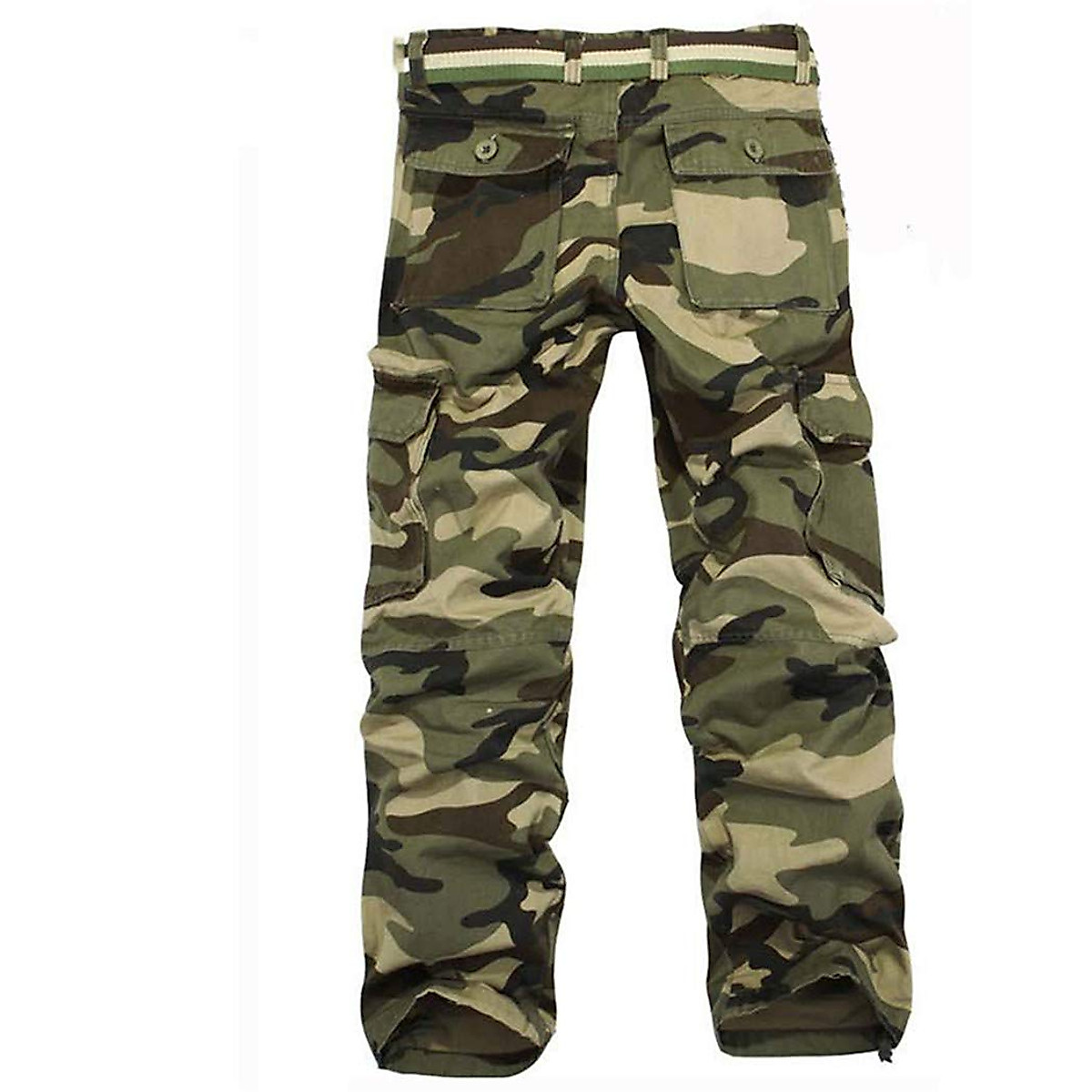 MNXOIA Military Style Army Combat Uniform Camouflage Pants Men's Camo Train Tactical Cargo Pants Casual Cotton Pants Gray Camo 38