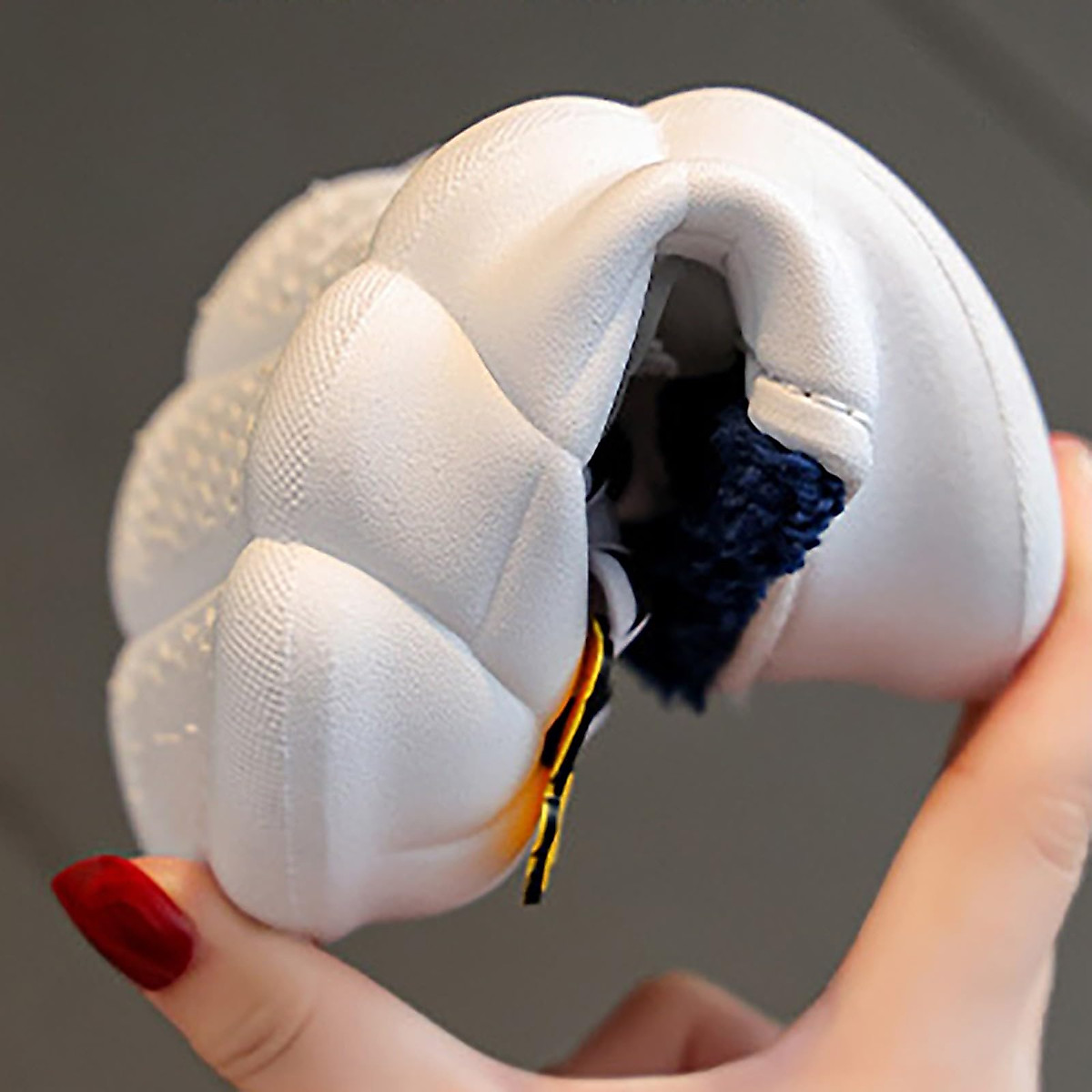 Plush Warm Home Shoes Infant Baby Boys Girls Slippers Plush Non-Slip Comfy Fluffy Lightweight Warm Soft Indoor House Slippers Kids House Slippers White