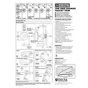 Delta Faucet T13020-DPE Monitor 13 Series Valve Trim Only, Chrome