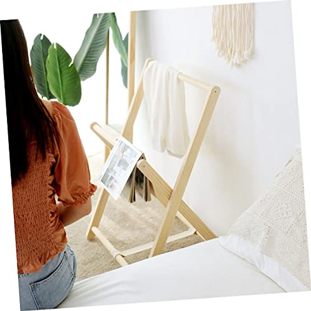 Veemoon Clothes Organizer Rack 1pc Simple Hanger Clothes Organizer Rack Modern Garment Rack Clothes Rack Storage Holder Clothing Solid Wood Wooden Garment Rack Clothes Rack