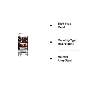 Commercial Grade Metal Convenience Store Chip / Bagged Merchandise Rack, Black