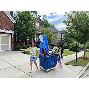 HIGOOD Basket Trucks,Service Carts Blue 8 Bushel Knock Down Truck,Carts, 10.0 cu. ft, 400 lb, 34" L X 22" W X 30.5" H Capacity