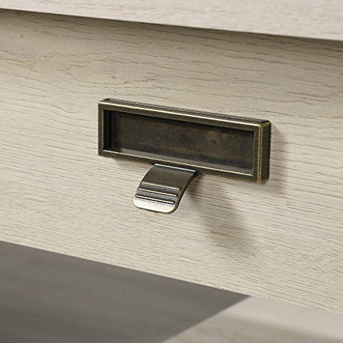 Sauder Trestle Executive Trestle Desk, Chalked Chestnut finish