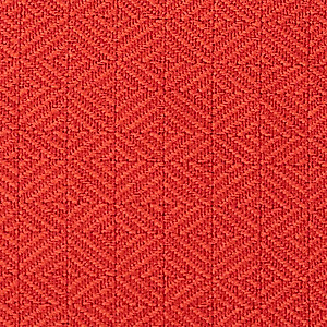 Omlet Memory Foam Bolster Dog Bed | Easy to Clean, Removable and Machine Washable Cover | Orthopaedic | Stylish Geometric Weave Fabric (Large, Christmas Cherry Red)