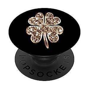 Elegant Four Leaf Clover, Good Luck Symbol, 4 Leaf Clover PopSockets PopGrip: Swappable Grip for Phones & Tablets