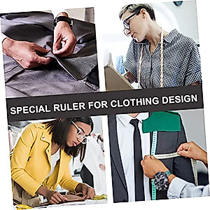 BETOOKY 1pc Sewing Patch Ruler Clothing Ruler Tools Quilting Embriodery Template Transparent Ruler Free Motion Quilters Rulers Clear Mark Ruler for Clothing Acrylic Measuring Ruler Shaped