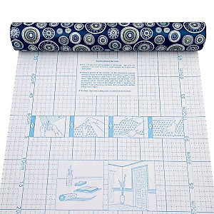 Yifely Self-Adhesive Shelf Liner Removable Drawer Paper for Dorm Apartment Furniture Decor, Modern Circle, 17.7 Inch by 9.8 Feet