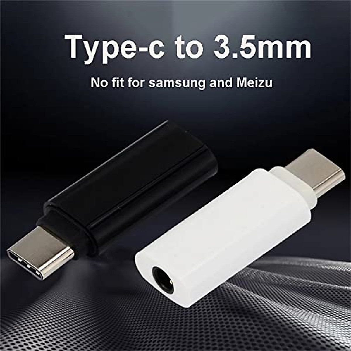 HiLeyJey USB Type C to 3.5mm Headphone Adapter Type C Adapter Port to 3.5MM Aux Audio Earphone Headphone Cable USB Typ C Aux Adapter (White)