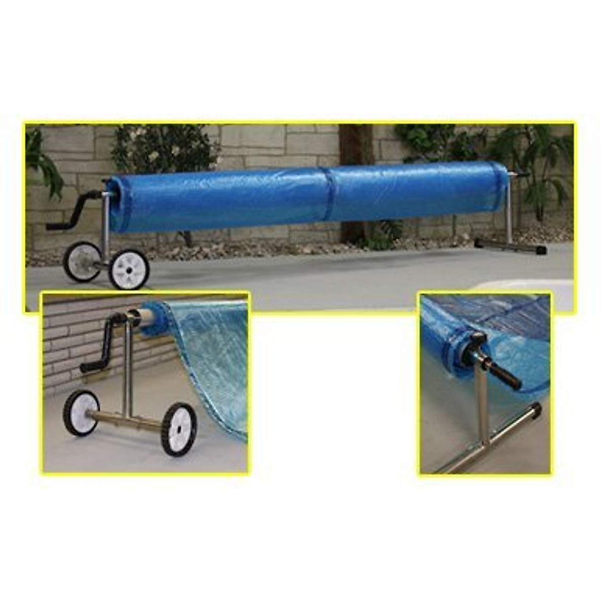 Sun2Solar 16-Foot Wide Stainless Steel Solar Cover Deluxe Reel System | Works with 800 & 1200 Series | Perfect for In-Ground Swimming Pools