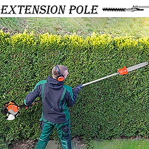 DatingDay 52cc 6 in 1 Gas Petrol Hedge Trimmer Brush Cutter Chainsaw Multifunctional