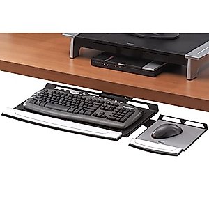 Fellowes Office Suites Adjustable Keyboard Tray (8031301),Black/Silver, 2"" x 30.3"" x 13.9"""