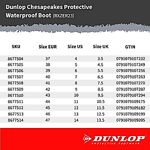 Dunlop Protective Footwear,Chesapeake steel toe Black Amazon, 100% Waterproof PVC, Lightweight and Durable8677677.14, Size 14 US