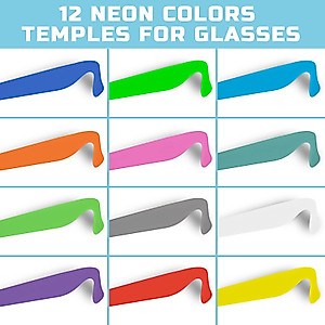 TikOnsYol 24 Pack 12 Color Neon Kid Sunglasses Bulk Party Favor for Kid Adult Boy Girl,80s Retro Style Plastic Toddler UV400 Toy Sunglasses Summer Beach Pool Birthday Graduation Party Classroom Prize