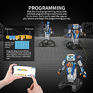 Ulanlan Remote Control Robot Building Kit for Kids 10-14, RC Robot Science Kits STEM Project Building Blocks Robot 447 Pieces