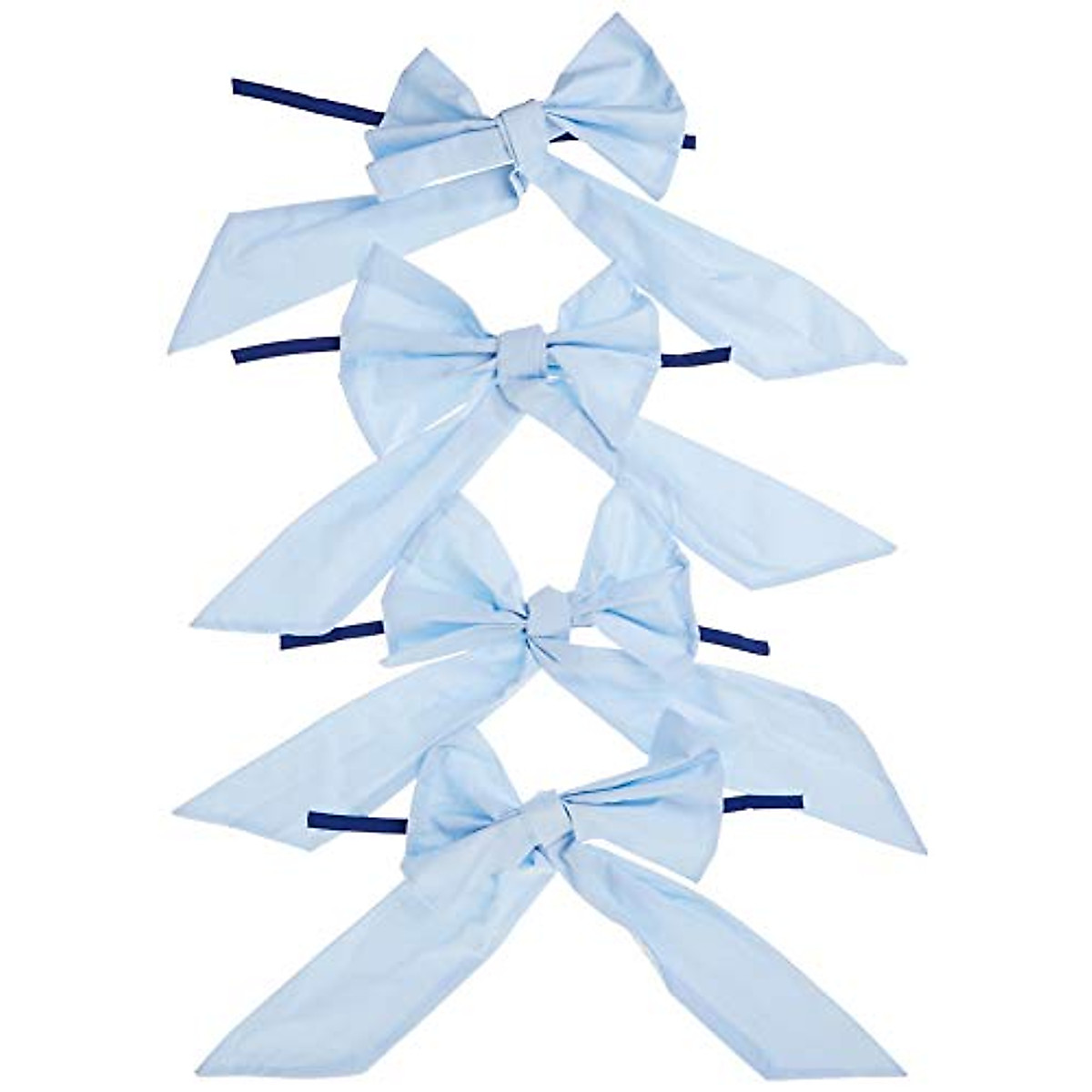 Baby Doll Bedding Reversible Round Crib Curtains, Light Blue/Royal Blue