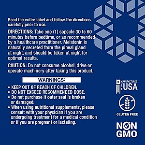 Life Extension Melatonin 300 mcg – Sleep Supplement – For Restful Sleep, Immune Function, Hormone Balance, and Anti-Aging. Gluten-Free – Non-GMO – 100 Vegetarian Capsules