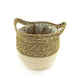 NOOR Living Design Products 38194 Basket Set 4-Piece Seagrass Natural Pink M