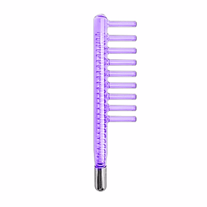 Electrode Wand Glass Tube Handheld Spare Parts for Hi Frequency Instrument Elitzia ETJX006AS (Purple Comb(Tungsten))