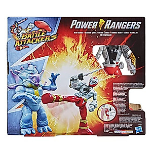 Power Rangers Dino Fury Battle Attackers 2-Pack Red Ranger vs. Doomsnake Martial Arts Kicking Action Figure Toys Inspired by TV Show Ages 4 and Up