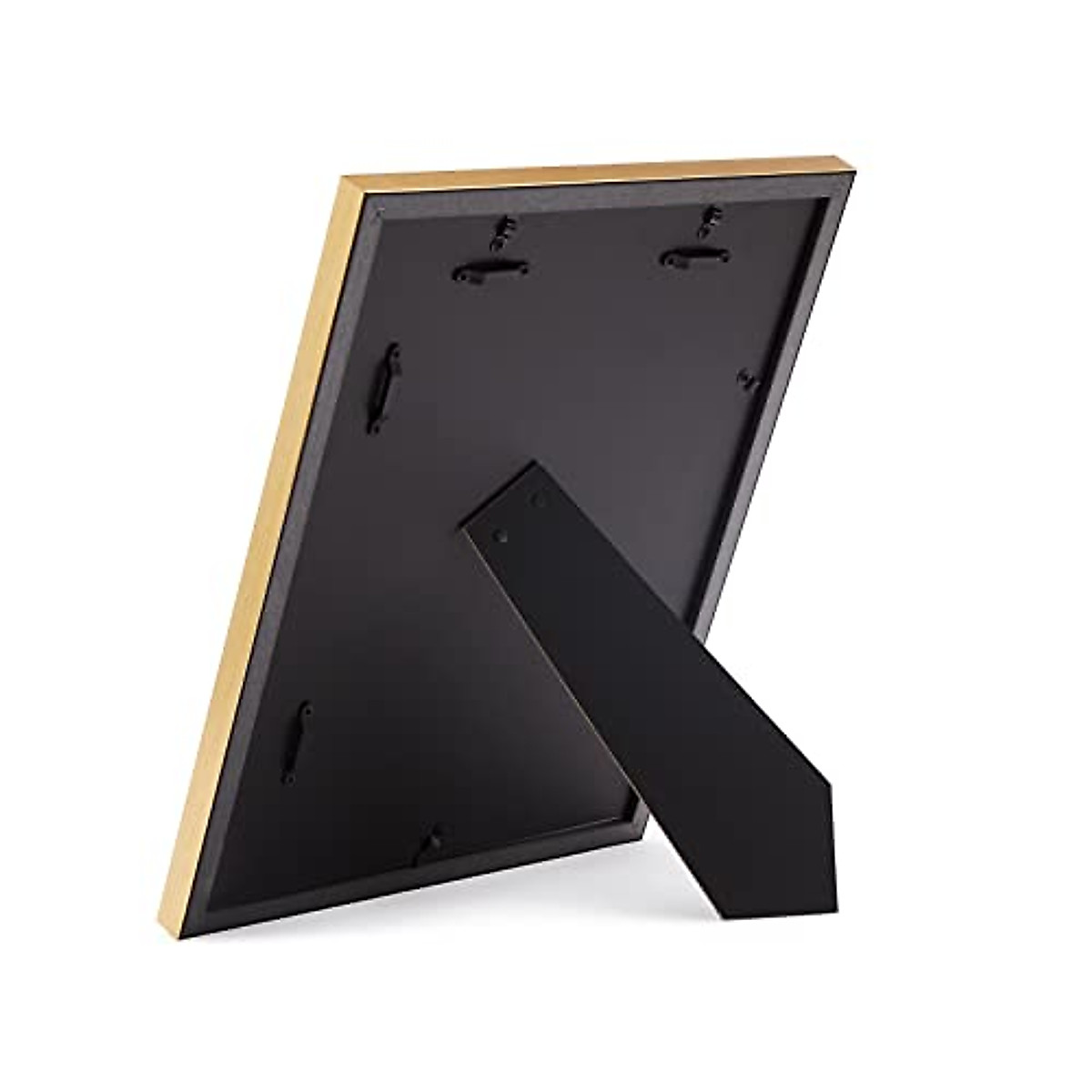 Amazon Basics Rectangular Photo Picture Frame, 11" x 14" or 8" x 10" with mat, Pack of 2, Gold, 12.28 x 15.18 inches