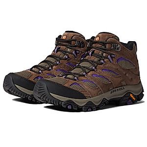 Merrell Women's Moab 3 Mid Hiking Boot, Bracken/Purple, 9