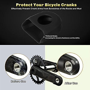 Racrank Universal Crank Boots, Crank Protectors for Bicycle Cranks, Crank Boot Protectors for Mountain Bike Road Bike, Pack of 2 - Black