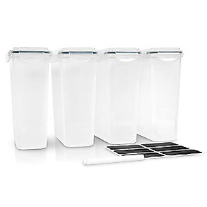 Cereal Containers Storage Set Large (6 Pack) Airtight Food Storage Containers for Kitchen & Pantry Organization, Cereal Storage Container Set for Crunchiness, 6 Pack