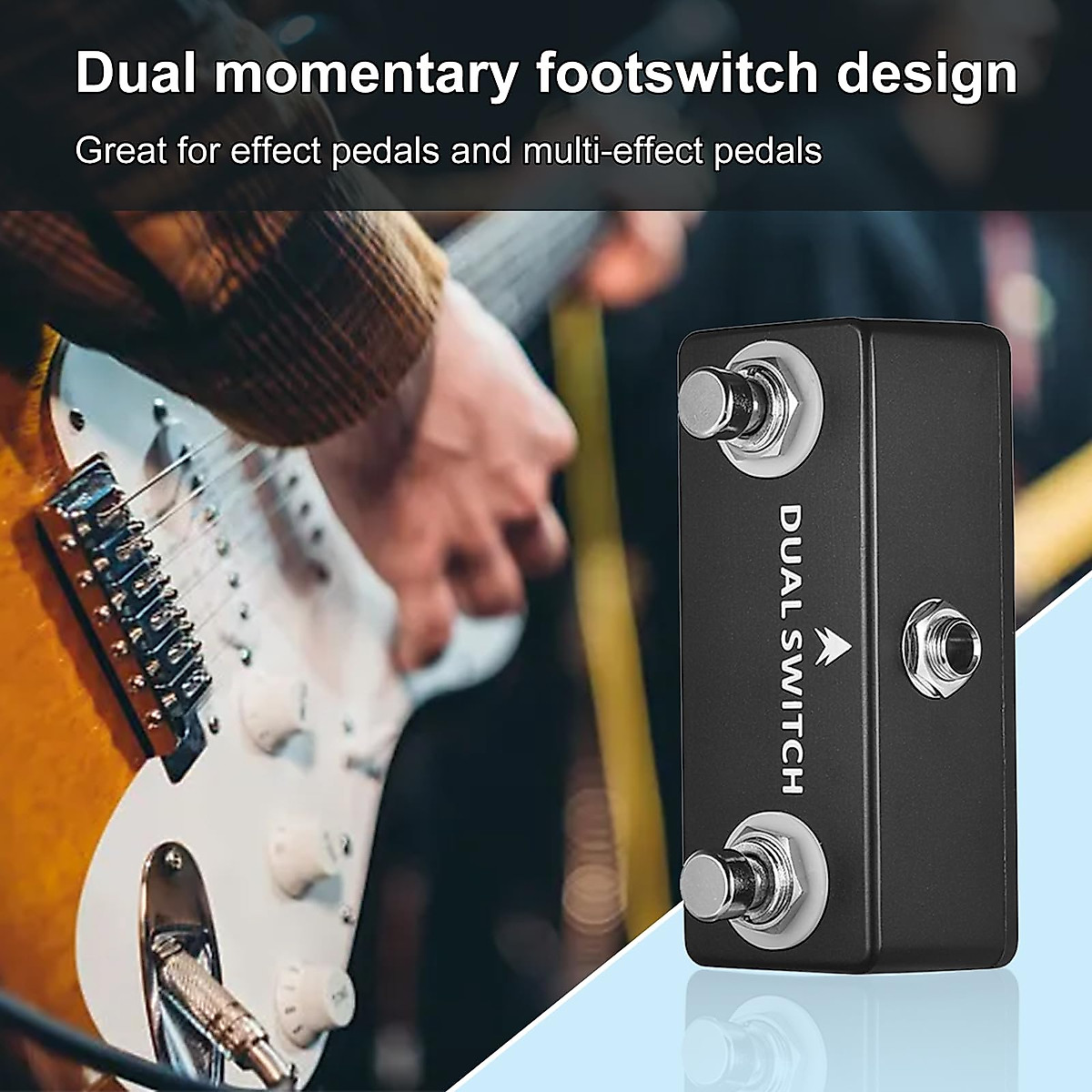 Guitar Footswitch Pedal DUAL SWITCH PEDAL Dual Momentary Footswitches for Effects Pedal and Muti-effects Pedal