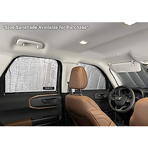 YelloPro Custom Fit Reflective Windshield Sunshade for 2021 2022 2023 2024 Ford Bronco Sport SUV, Base, Big Bend, Outer Banks, Badlands, First Edition [Made in USA]