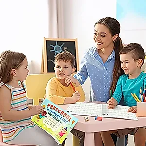 Kindergarten/Preschool Handwriting Workbook- Alphabet & Number Tracing Writing Paper with Lines, Learning Tools for Age 2/3/4/5 Year Old Kids/Boys/Girls, ABC Learning for Toddler, Homeschool Supplies