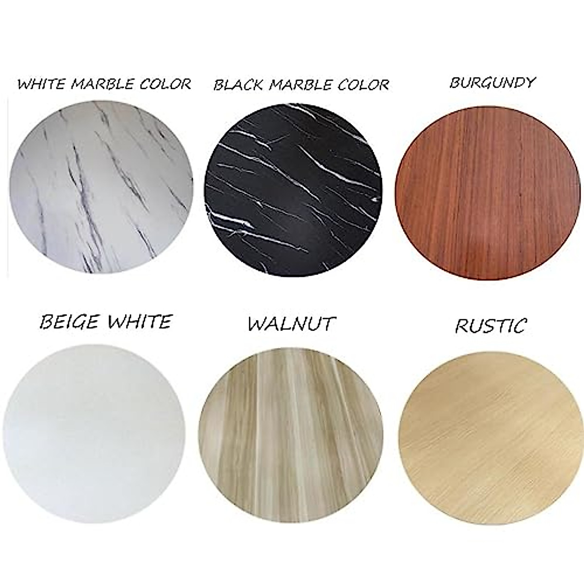 VERDDE Wooden Turntable 30in 40in 50in Large Rotating Lazy Susan Dining Table Serving Tray Wine Red Large Serving Plate ForHomes & Restaurants，360° Swivel，Silent，Smooth (Color : White marble color,