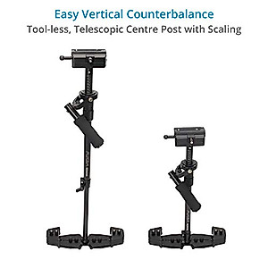 FLYCAM Redking Telescopic Handheld Camera Stabilizer w Dovetail Quick-Release for Video & Film Cameras up to 7kg / 15lb. 3-Axis Rotational Control, Easy Vertical Counterbalance. (FLCM-RK)