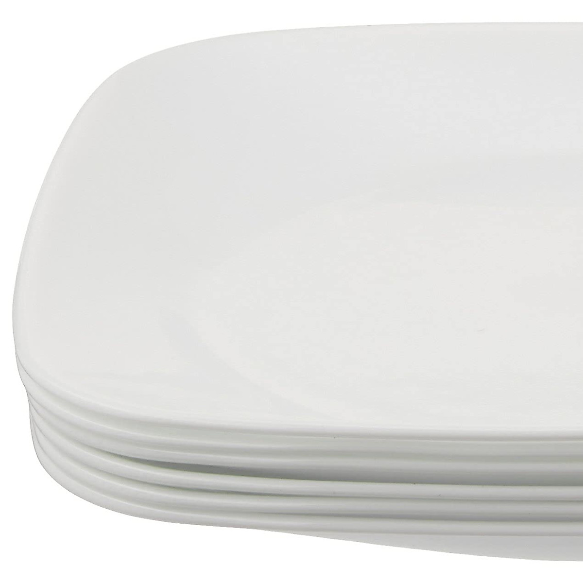 Corelle 6-Piece Salad Plates Set, 9-Inch Plates, White & 6-Piece Salad Plates Set, Triple Layer Glass and Chip Resistant, 8-1/2-Inch Lightweight Round Plates, Winter Frost White