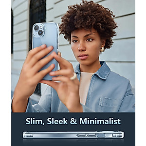 FNTCASE for iPhone 15 Phone Case: Clear Slim Shockproof Cell Phone Protective Cover | Anti Yellowing Scratch Proof Drop Proof Tough 5G Mobile Phone Protection Bumper 6.1 inch (Clear)