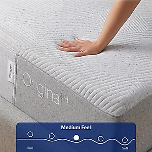 Casper Sleep Original Foam Hybrid, California King Size Mattress- Medium Firm Memory Foam with Zoned SupportTM - 100-Night Trial - 10 Year Warranty - CertiPUR-US® Mattress, Light Gray