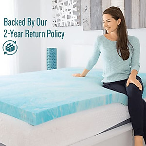 Xtra-Comfort Memory Foam Mattress Topper Queen - 3 Inch Thick Gel Pad for Firm Bed - Soft Sleeping Pillow Top for RV Camping and Dorm - Egg Crate Alternative Luxury Sleep Layer - CertiPUR-US Certified