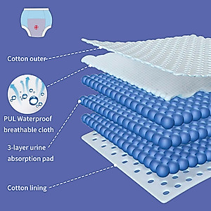 BIG ELEPHANT Potty Training Underwear, Soft Cotton Absorbent Training Pants for Baby Boys & Girls (3T, Dinosaurs World 6 Pack)