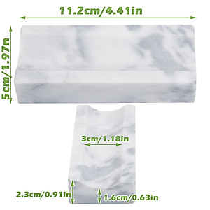 Marble Rolling Pin Holder,Rolling Pin Display Rack,Suitable for Storing Rolling Pin,Pizza Roller,Spoon,Knive,Fork and Other Kitchen Utensils,Set of 2(White Grey)