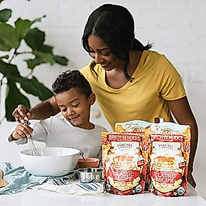 Organic Pancake and Waffle Mix, Classic Recipe by Birch Benders, Whole Grain, Non-GMO, Just Add Water, 16oz (Packaging may vary)