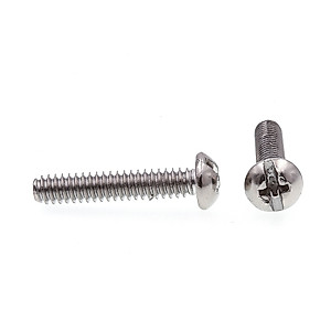 Prime-Line 9004652 Machine Screw, Round Head, Slotted/Phillips Combo, #10-24 X 1 in, Grade 18-8 Stainless Steel, Pack of 25