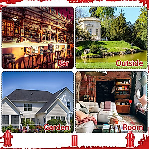 Hoolerry Fire Hydrant Trash Can Retro Creative Garbage Can with Inner Bucket Large Capacity Wrought Iron Pedal Trash Can Indoor Outdoor Waste Bins for Park Garden Kitchen Garbage (Red, Large)