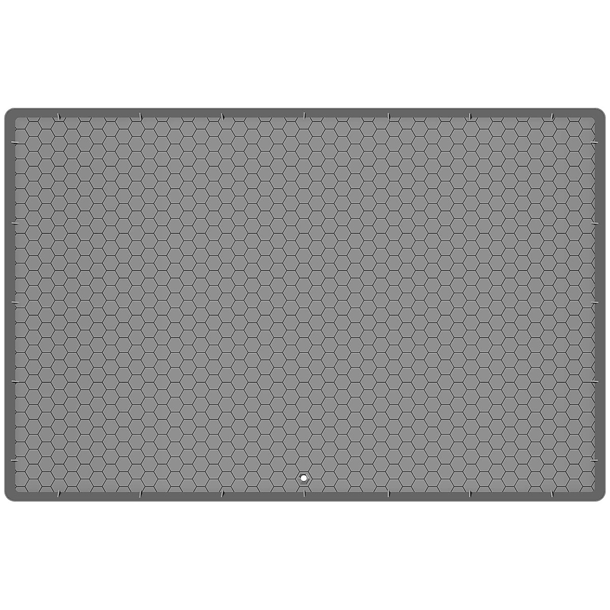 Sanbege Under Sink Mat Liner 34" x 22", Kitchen Cabinet Protector Tray with Drain Hole, Multipurpose Silicone Waterproof Mat for 36" Cabinet or Crafting, Pet Bowls, Floor Organization (Grey)