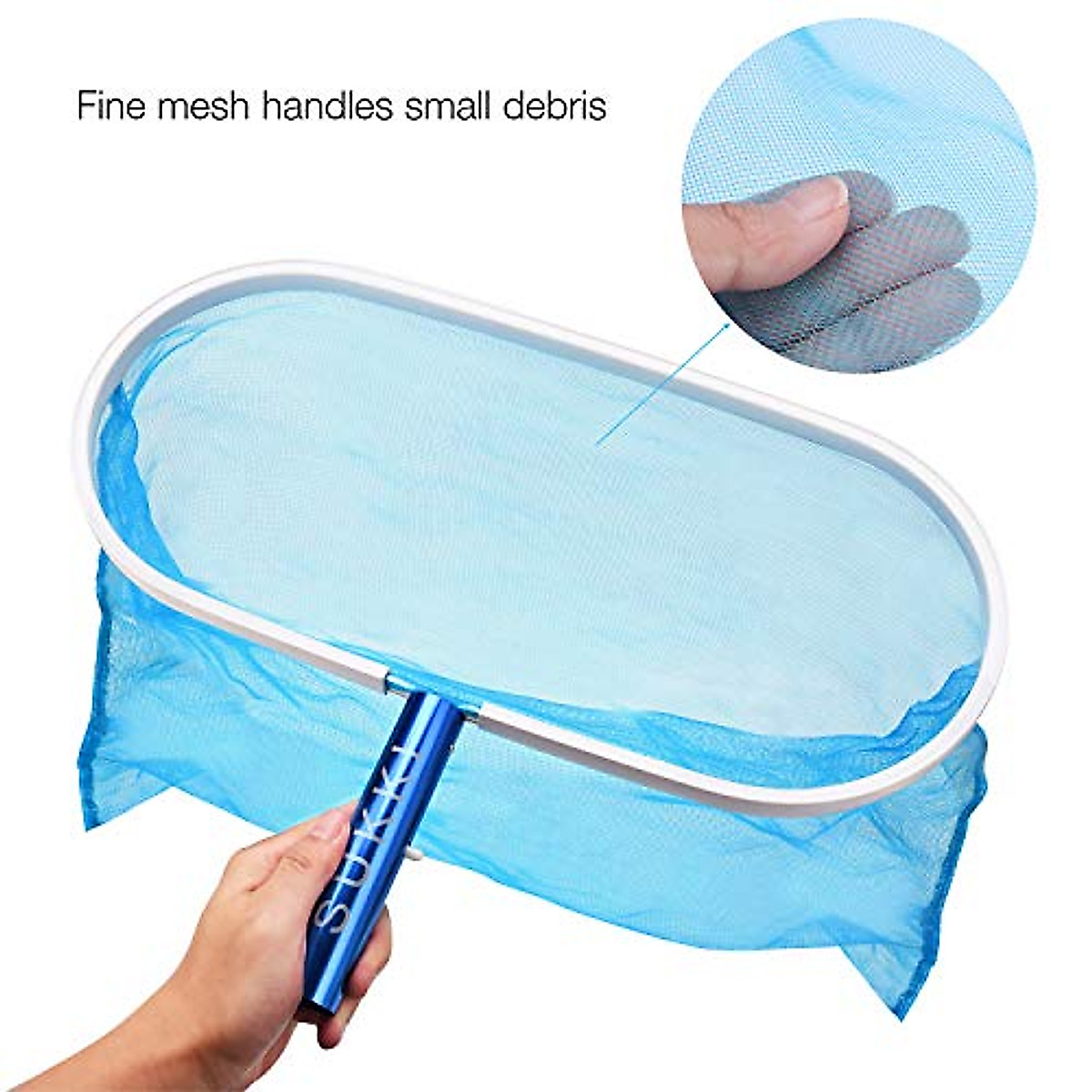 SUKKI Heavy Duty Pool Net Deep Bag Pool Skimmer Leaf Cleaning Pool Rake Fine Mesh Net