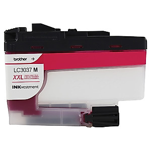 Brother Genuine LC3037M, Single Pack Super High-Yield Magenta INKvestment Tank Ink Cartridge, Page Yield Up to 1,500 Pages, LC3037, Amazon Dash Replenishment Cartridge